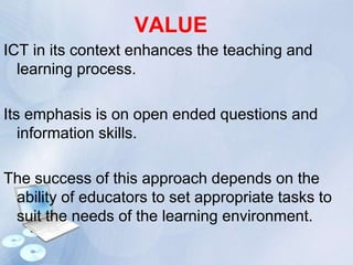 ICT - The Integrated Approach | PPTX