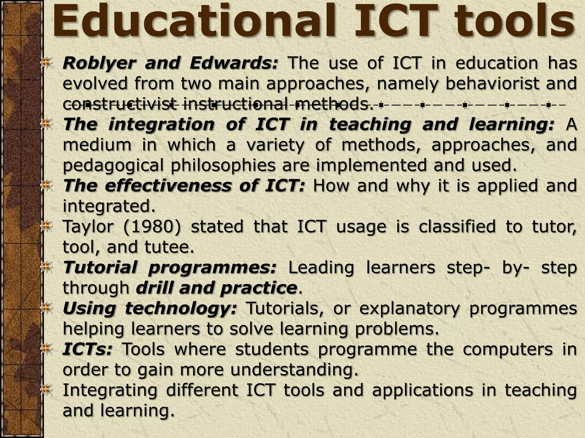 Ict integration in education | PPTX