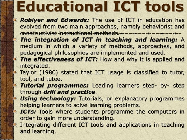 Ict integration in education | PPTX