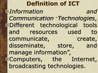 Ict integration in education | PPTX