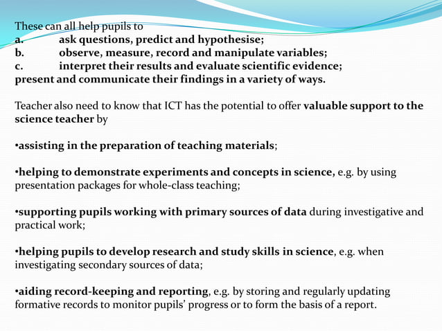 Ict integration in science | PPTX