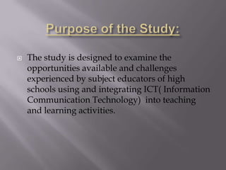 Ict integration into teaching and | PPTX