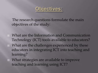 Ict integration into teaching and | PPTX