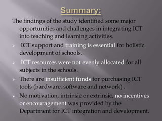 Ict integration into teaching and | PPTX
