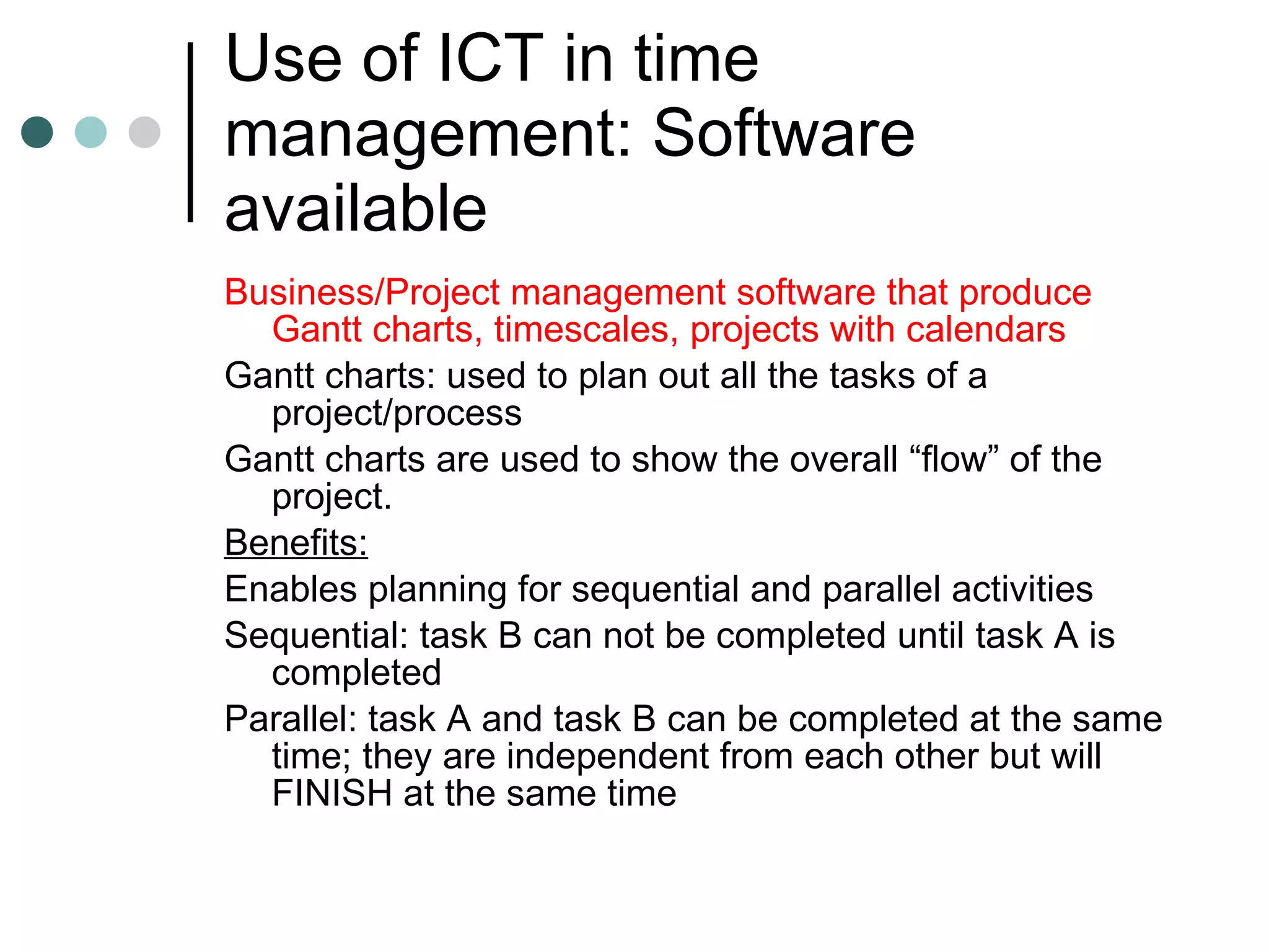 Ict in time management ca | PPT