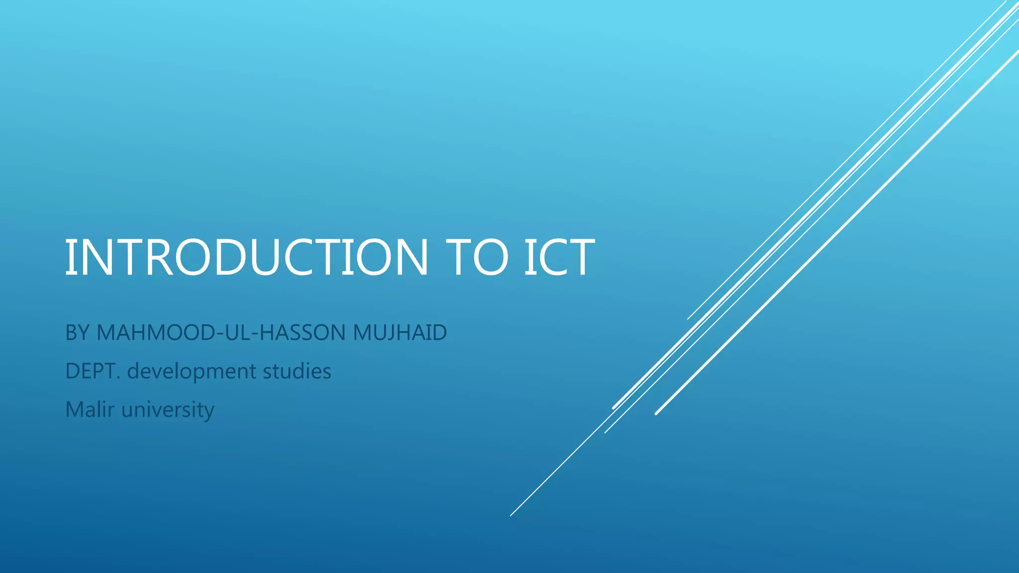 Ict Introduction Ppt 4462