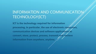 Ict introduction | PPTX