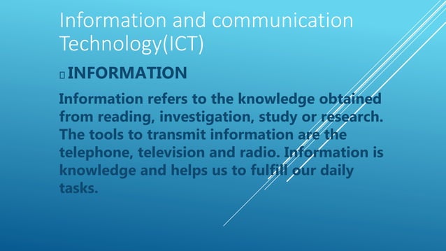 Ict introduction | PPTX