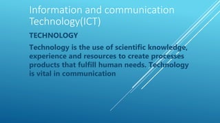Ict introduction | PPTX