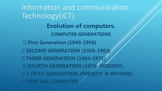 Ict introduction | PPTX