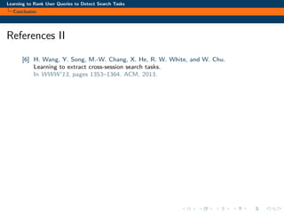 Learning To Rank User Queries to Detect Search Tasks | PPT
