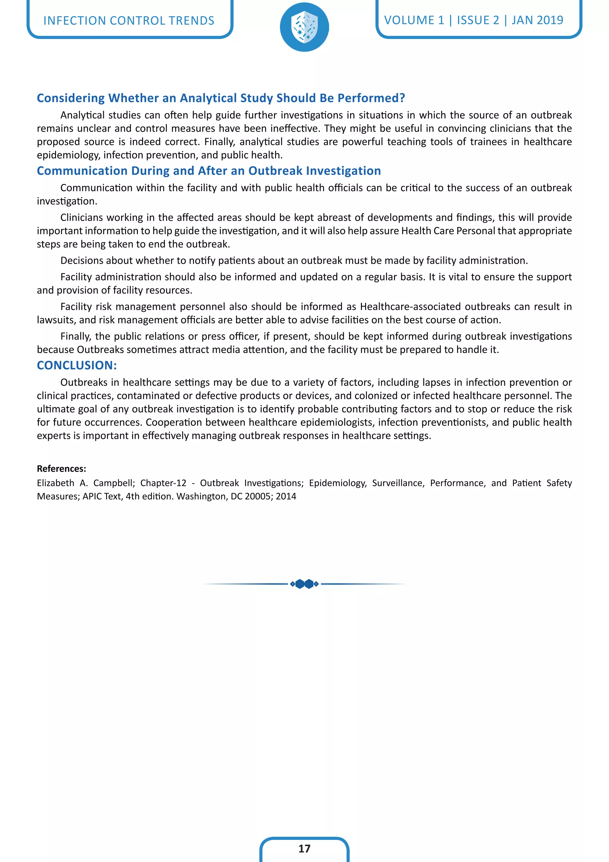 INFECTION CONTROL TRENDS newsletter | PDF