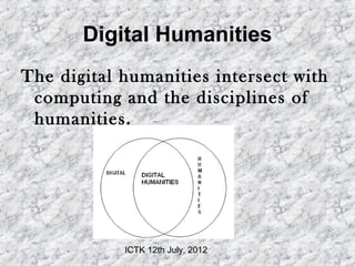 Digital Humanities for Development of Local History Repository : a proposal for rural libraries ...