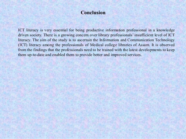 Information and Communication Technology Literacy Among Library Profe…