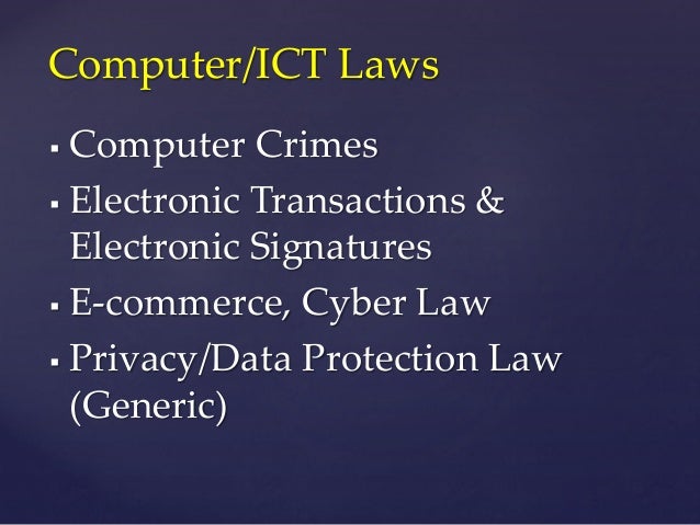 ICT Laws & eHealth: Part 1 (August 11, 2016)