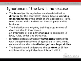 Be aware of the ICT laws that apply to your organisation | PPTX