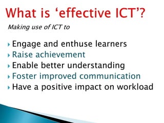 Using ICT to improve learning in the classroom | PPTX