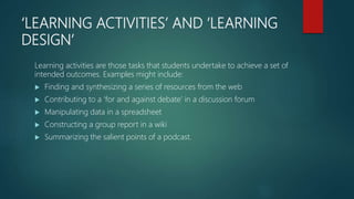 Ict learning designs | PPTX | Education industry | Industries