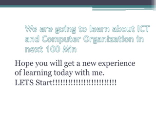 Ict lecture 1 An introduction to information and Communication ...