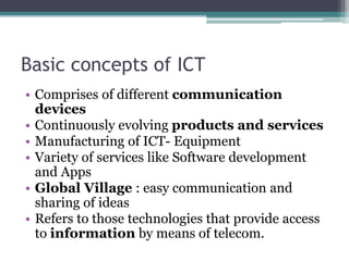 Ict lecture 1 An introduction to information and Communication ...