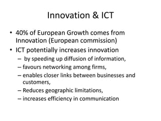 Ict led innovation ecosystem presentation | PPTX | Business | Business ...