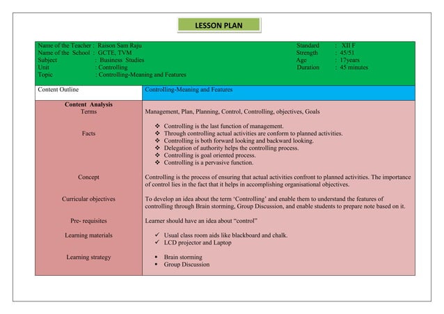 ICT lesson plan | PDF