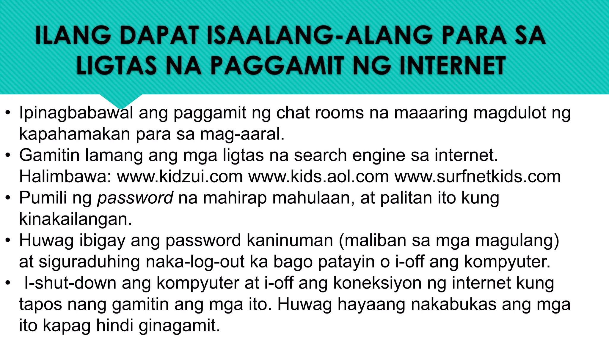 Ict lesson epp 4 aralin 7 ligtas at responsableng paggamit ng computer ...