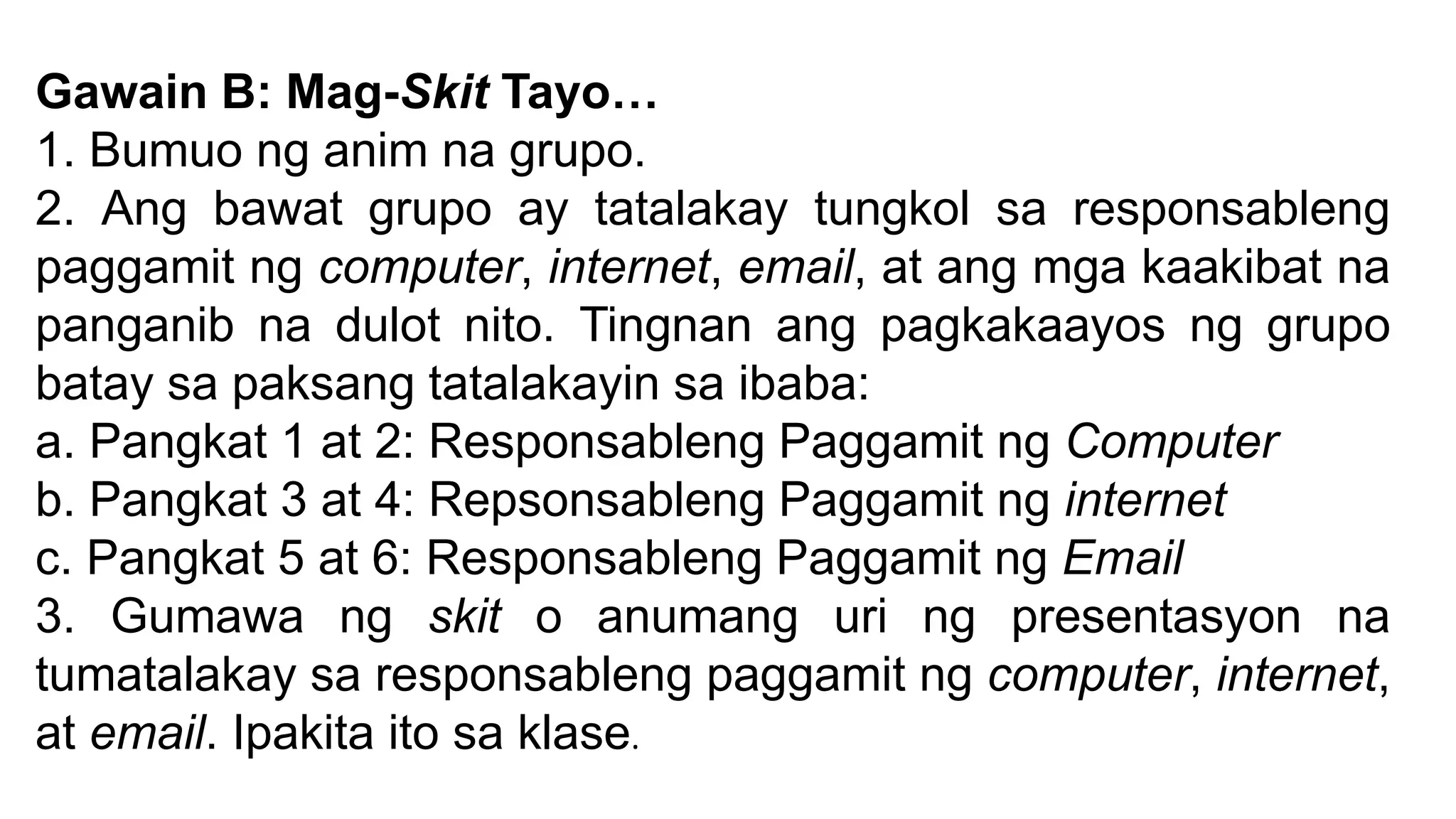 Ict lesson epp 4 aralin 7 ligtas at responsableng paggamit ng computer ...