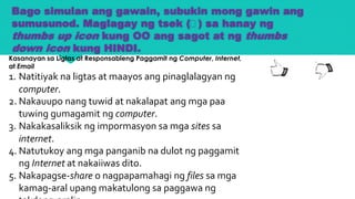 Ict lesson epp 4 aralin 7 ligtas at responsableng paggamit ng computer ...