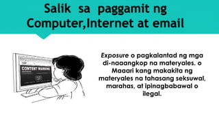 Ict lesson epp 4 aralin 7 ligtas at responsableng paggamit ng computer ...