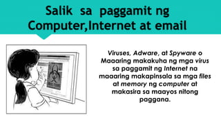 Ict lesson epp 4 aralin 7 ligtas at responsableng paggamit ng computer ...