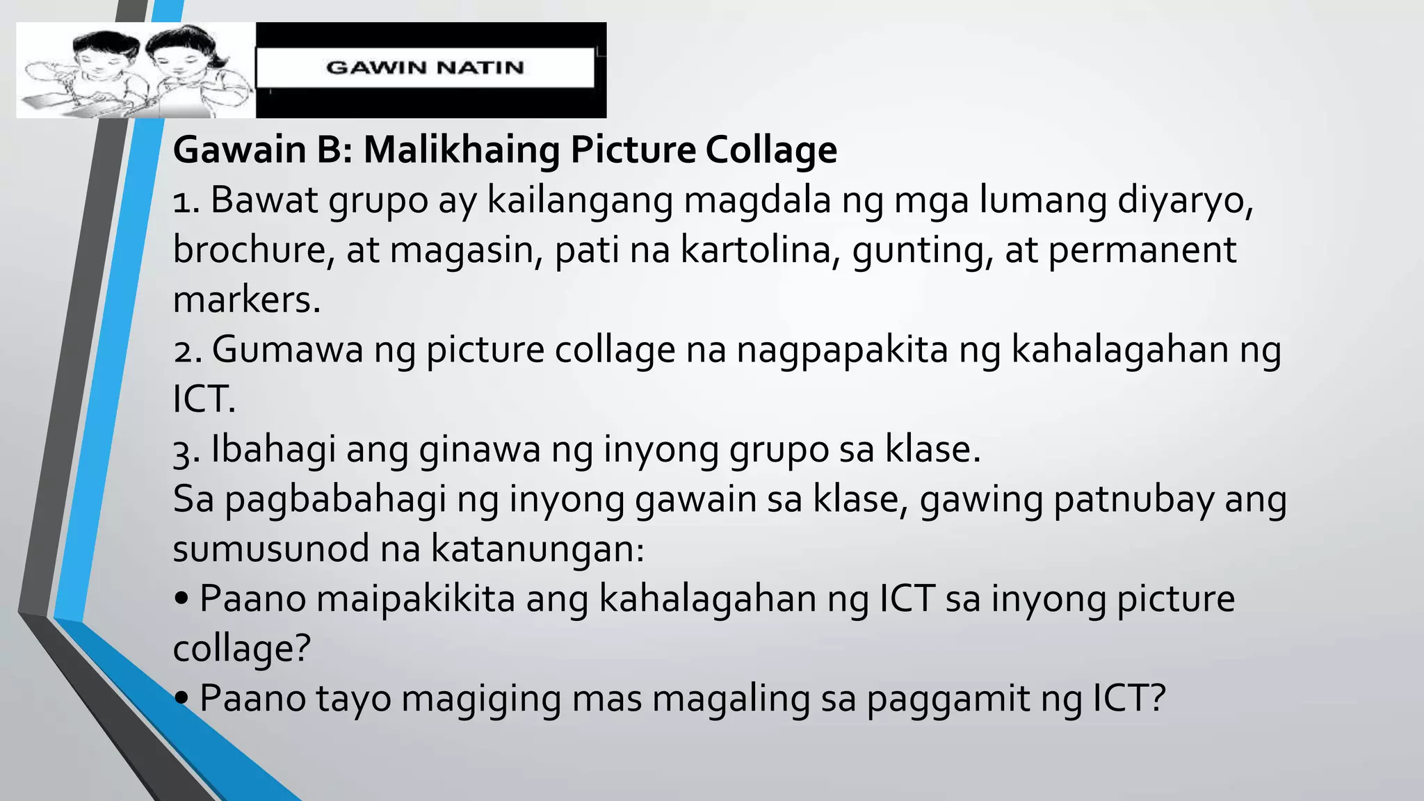 Ict lesson epp 4 aralin 9 pangangalap ng impormasyon gamit ang ict | PPTX