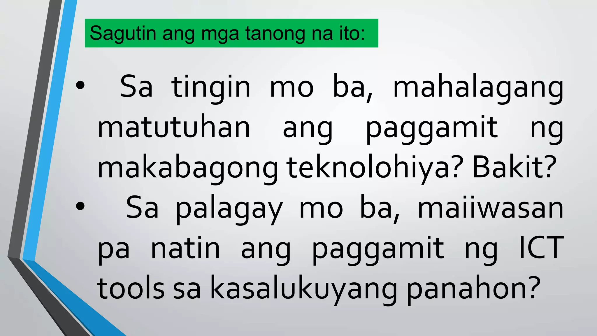 Ict lesson epp 4 aralin 9 pangangalap ng impormasyon gamit ang ict | PPTX