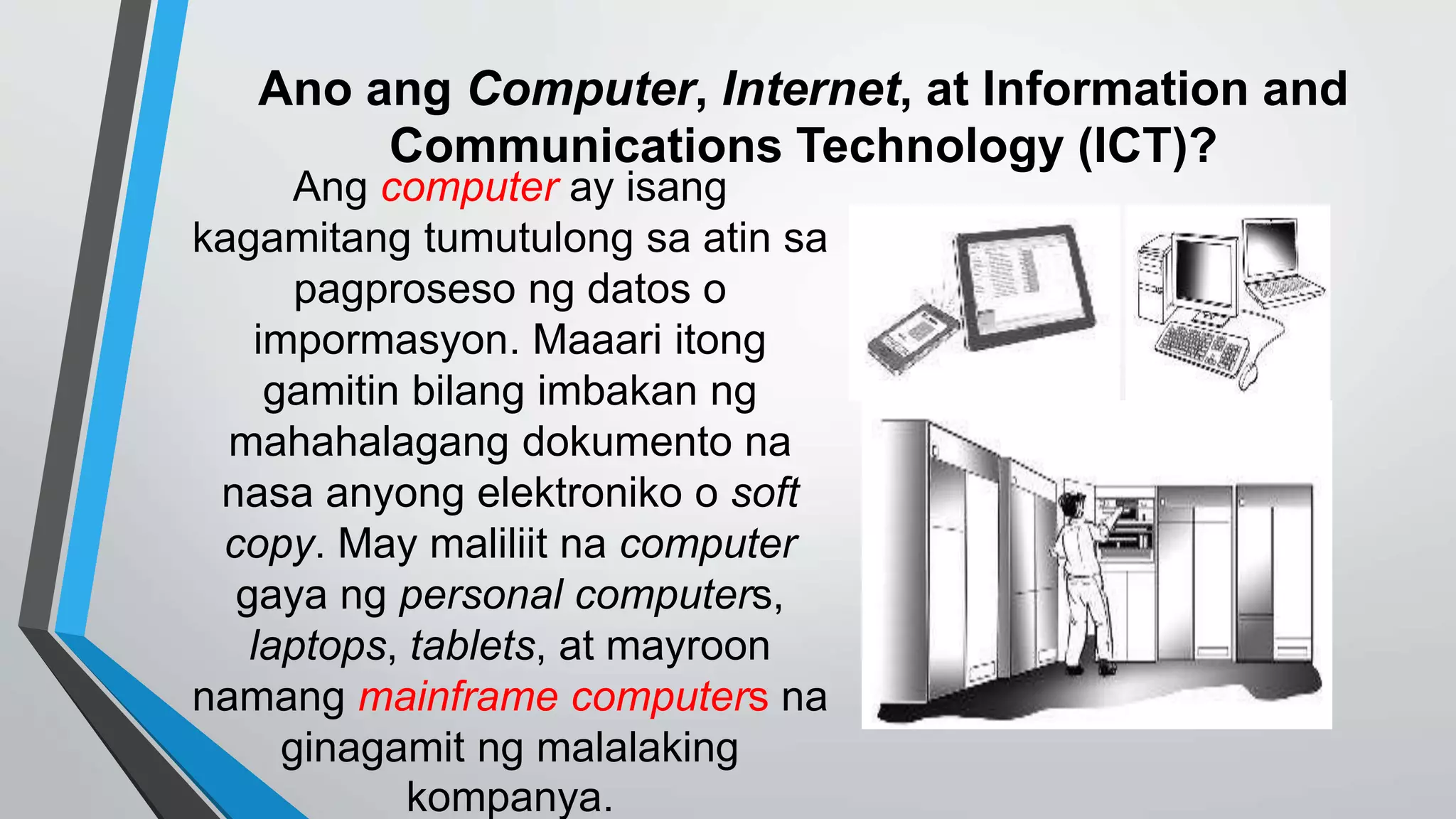Ict lesson epp 4 aralin 9 pangangalap ng impormasyon gamit ang ict | PPTX