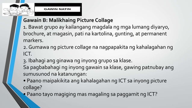 Ict lesson epp 4 aralin 9 pangangalap ng impormasyon gamit ang ict | PPTX