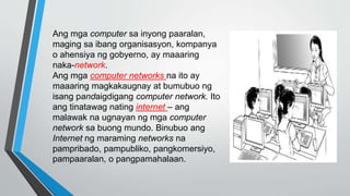 Ict lesson epp 4 aralin 9 pangangalap ng impormasyon gamit ang ict | PPTX