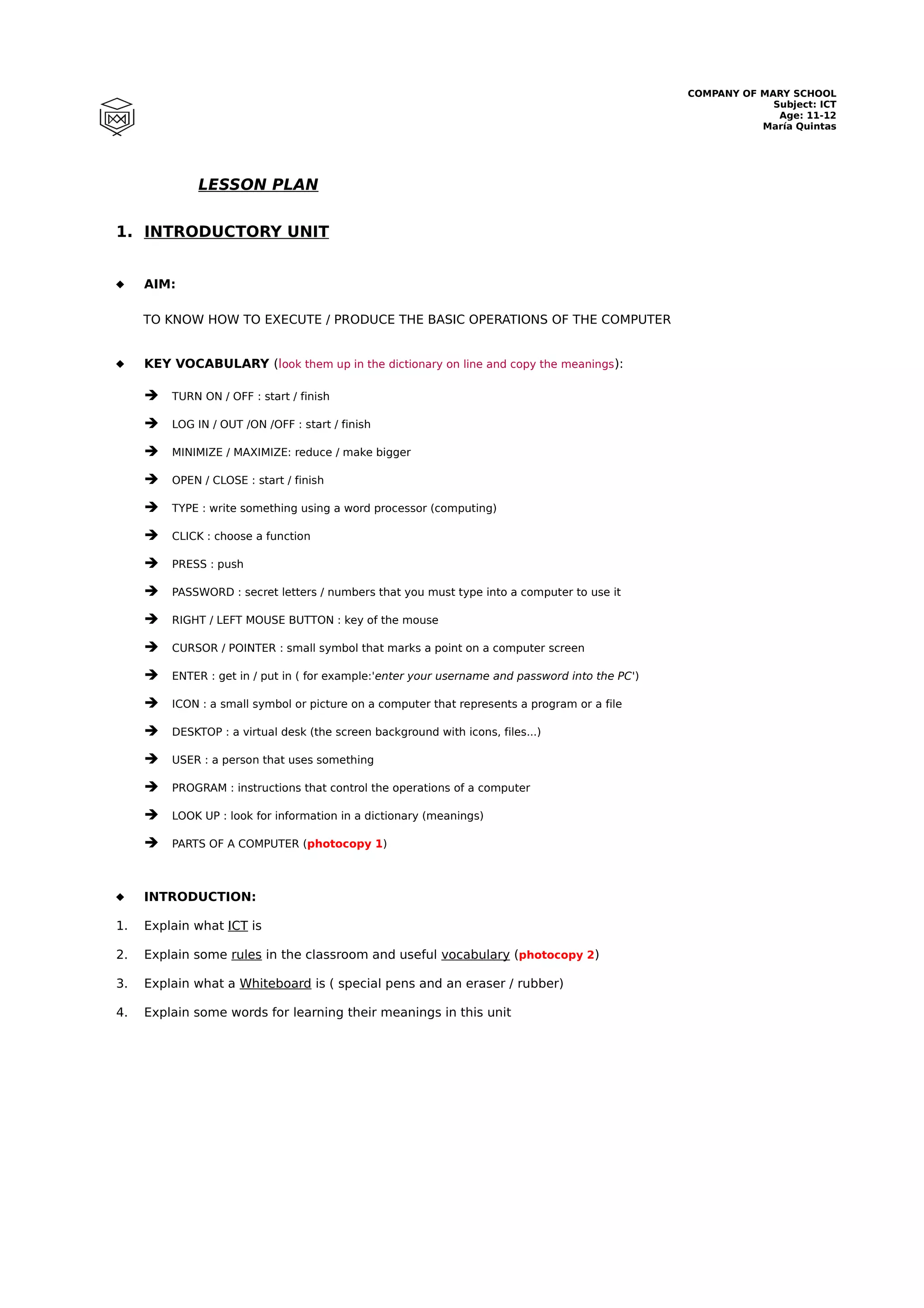 ICT 6 - Lesson Plan | PDF