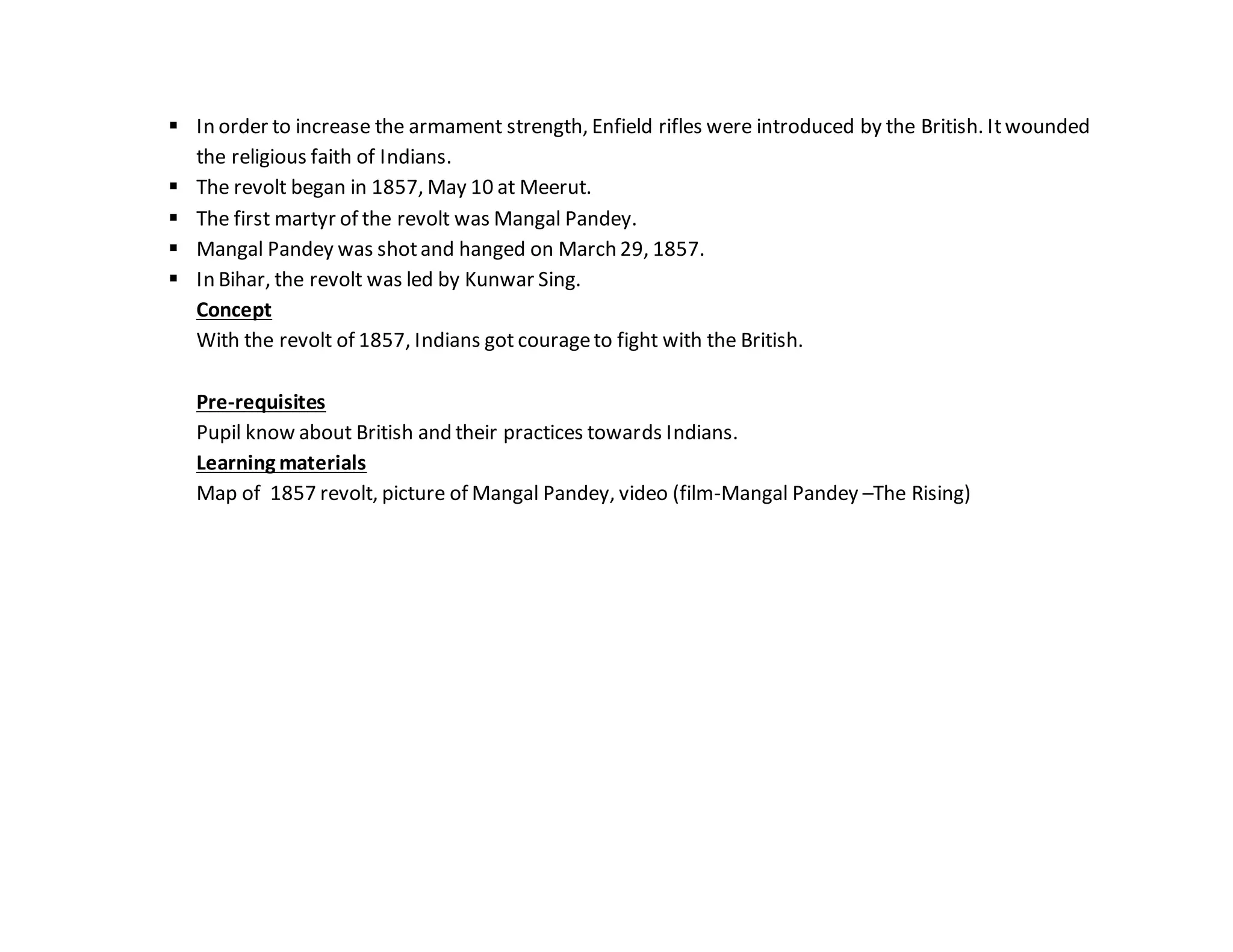 Ict lesson plan 1857 revolt | DOCX