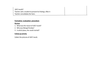 Ict lesson plan 1857 revolt | DOCX