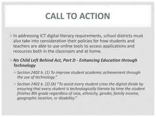 ICT Literacy Report and Plan | PPTX