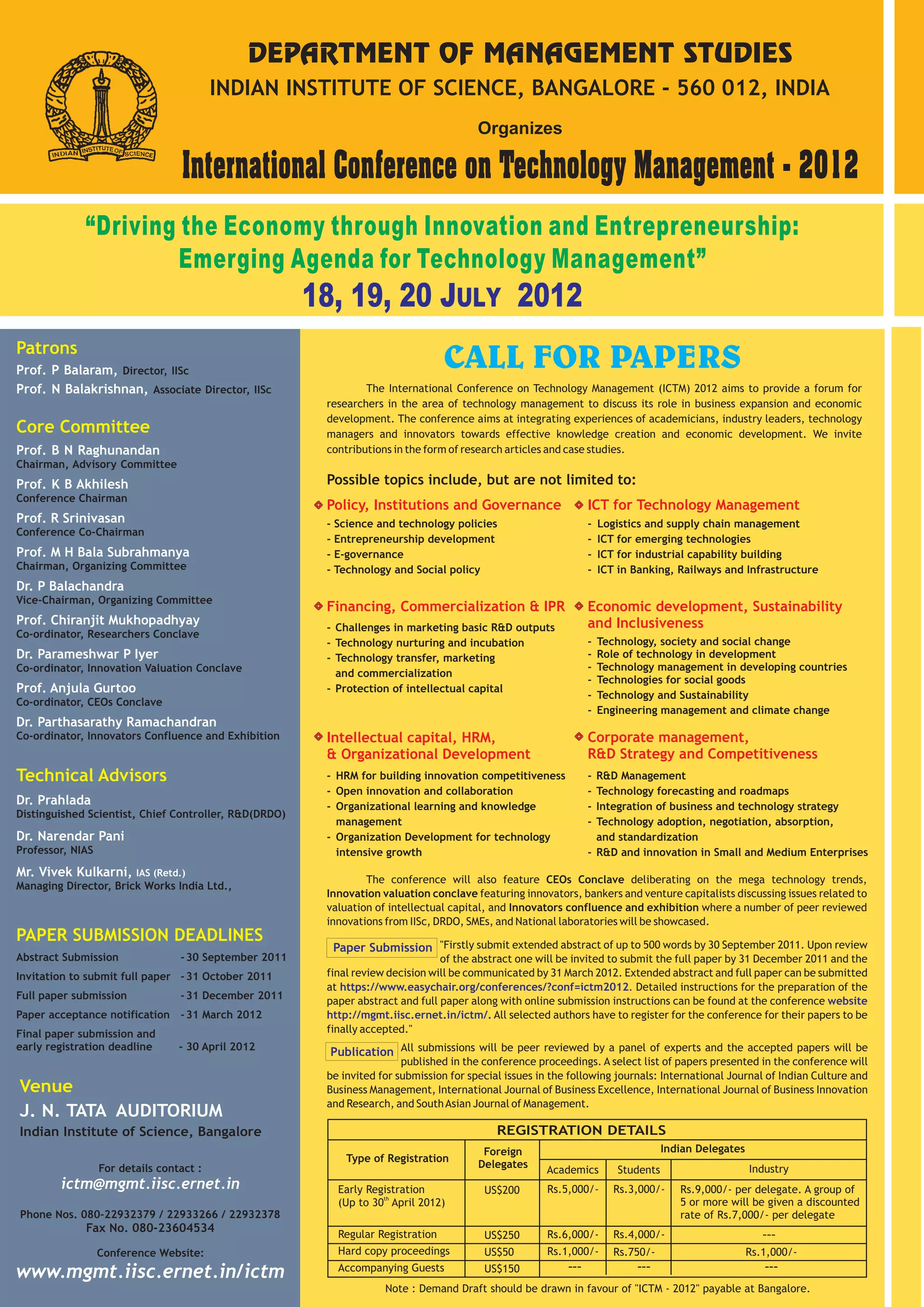 Ictm call for papers 1 | PDF