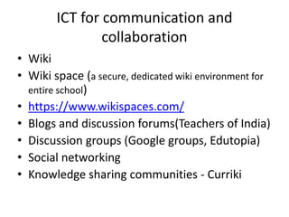 ICT mediated professional development | PPTX