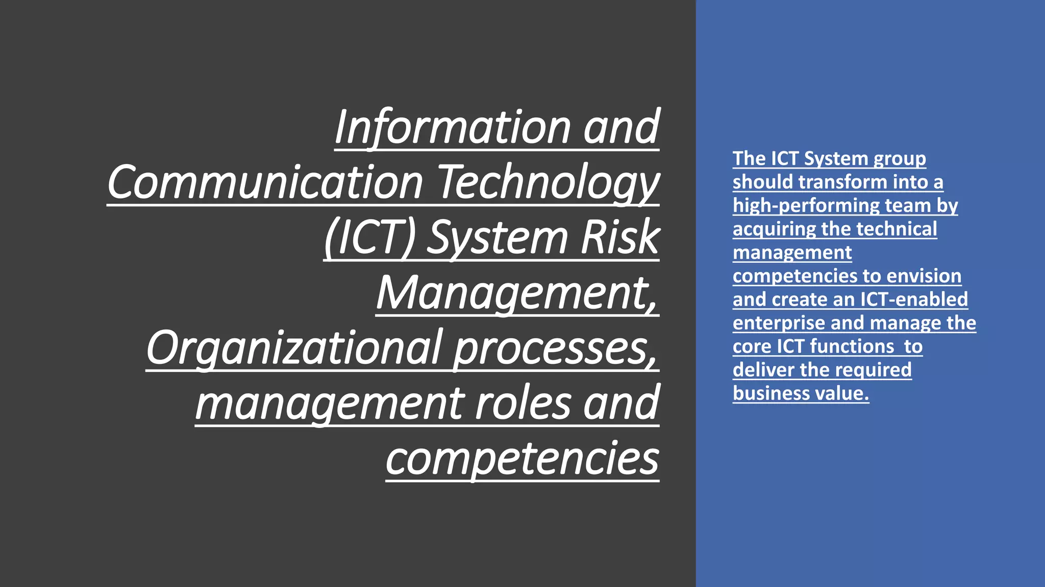 Ict mgmt processes_roles_competencies | PPT