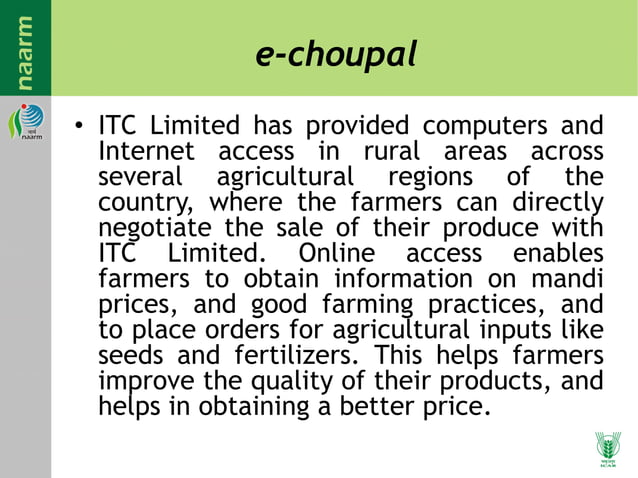 Ict models for agricultural development | PPT