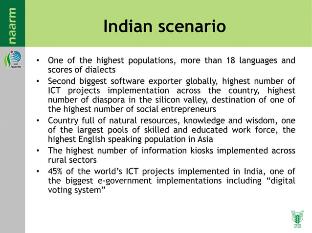 Ict models for agricultural development | PPT
