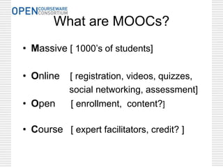 MOOCs and ICT Education: Disruptive or Merely Distractng | PPT
