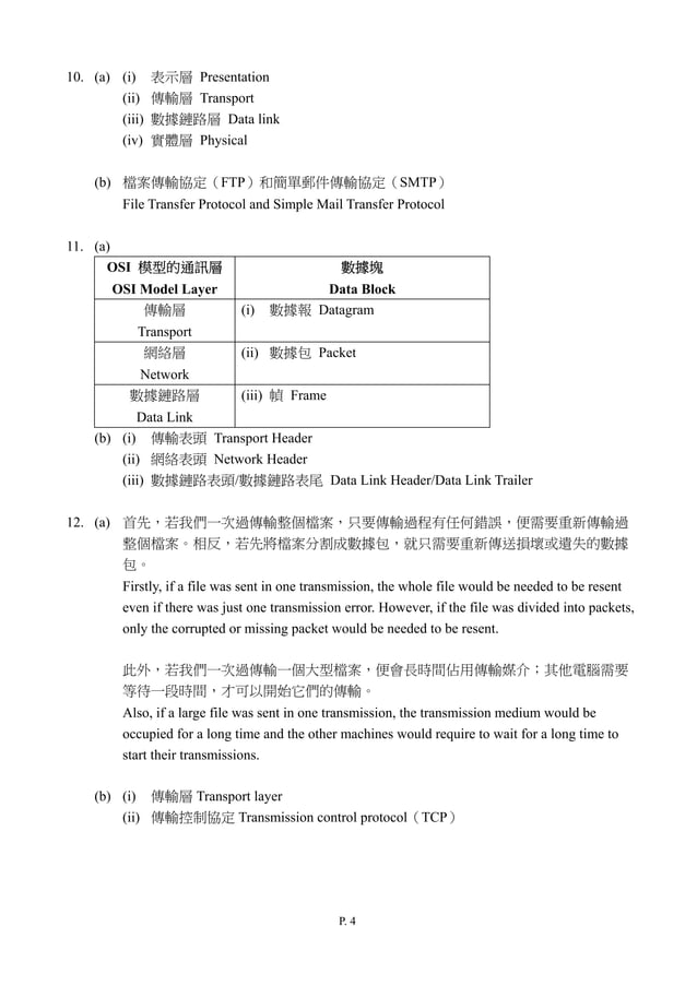Ict networking exercise short questions answer | PDF