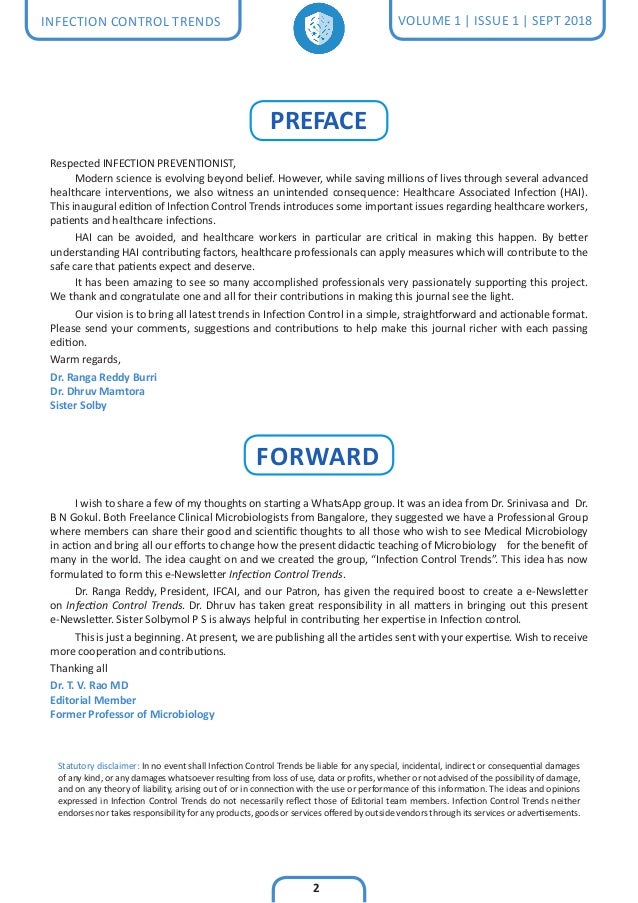 News letter Infection Control Trends