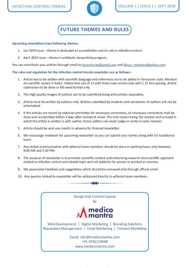 News letter Infection Control Trends