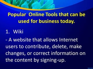 ICT online tools & Internet Safety | PPTX